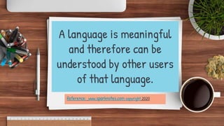 Nature and Structure of Language | PPT