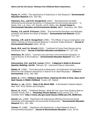 Nature and their life course | PDF | Children\'s Health | Healthy Living