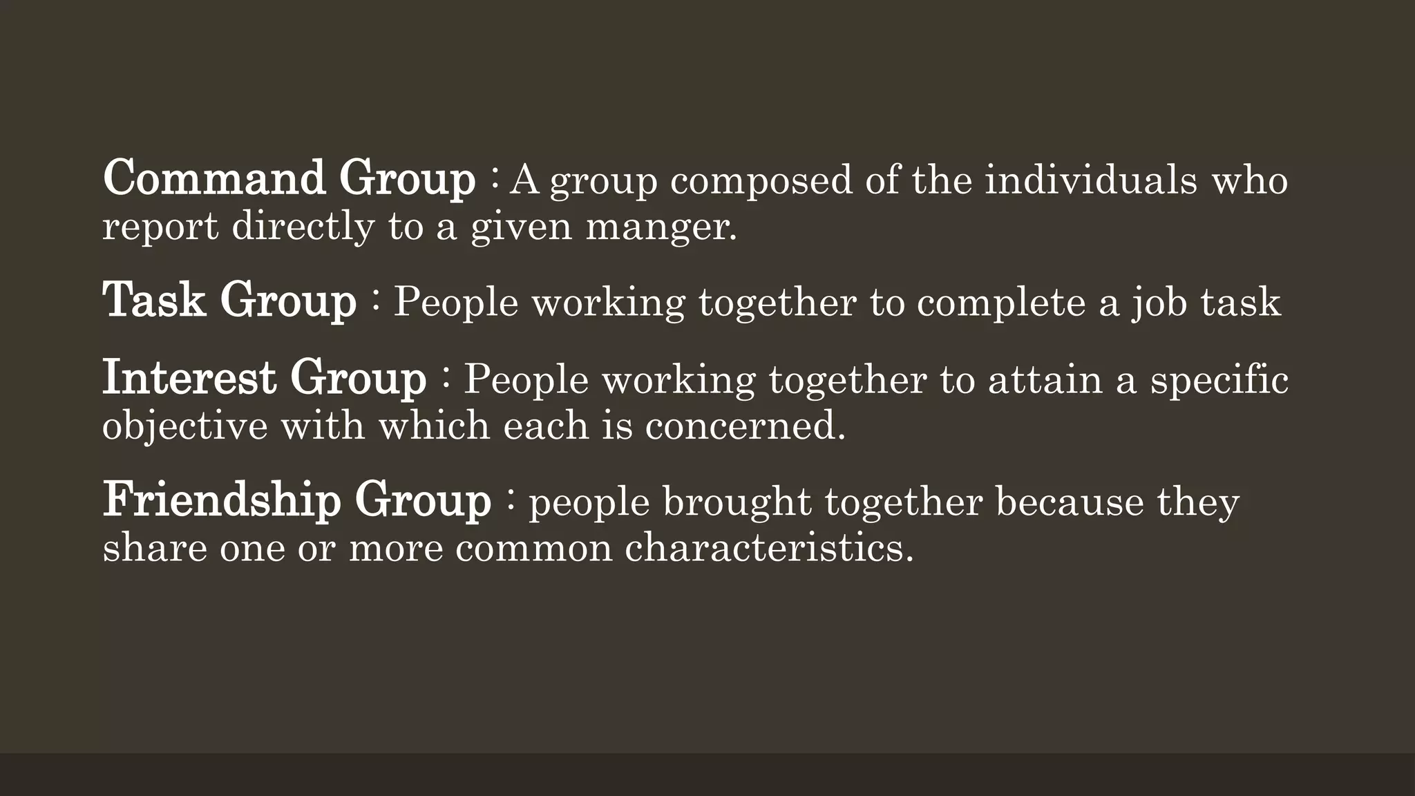 Nature and types of Groups | PPTX