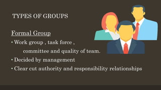 Nature and types of Groups | PPTX