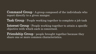 Nature and types of Groups | PPTX