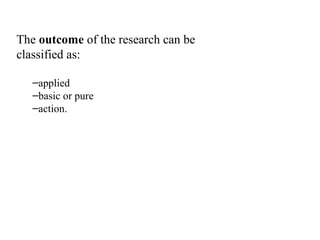 Nature and types of research | PPT