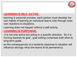 Nature & characteristic of learning | PPTX