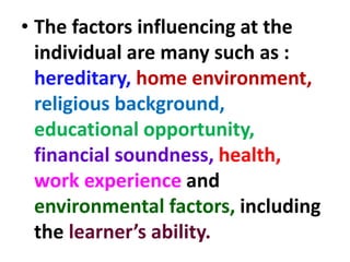 NATURE & CHARACTERISTICS OF LEARNING | PPTX