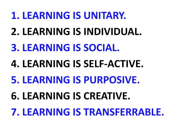 NATURE & CHARACTERISTICS OF LEARNING | PPTX