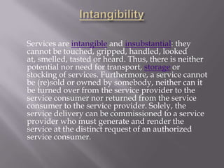 Nature, characteristics of services | PPTX