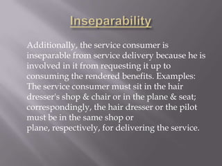 Nature, characteristics of services | PPTX