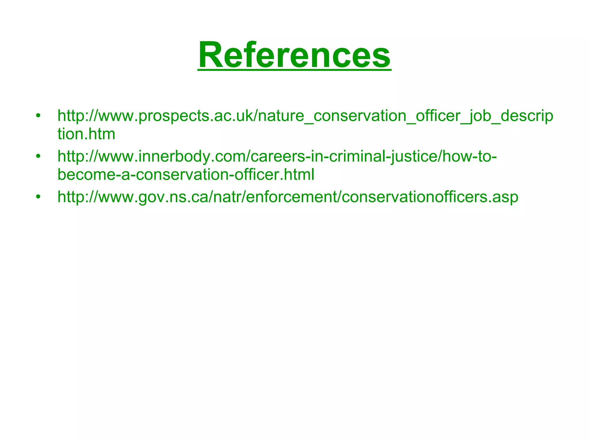 Nature conservation officer | PPT