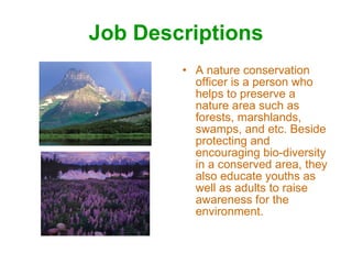 Nature conservation officer | PPT