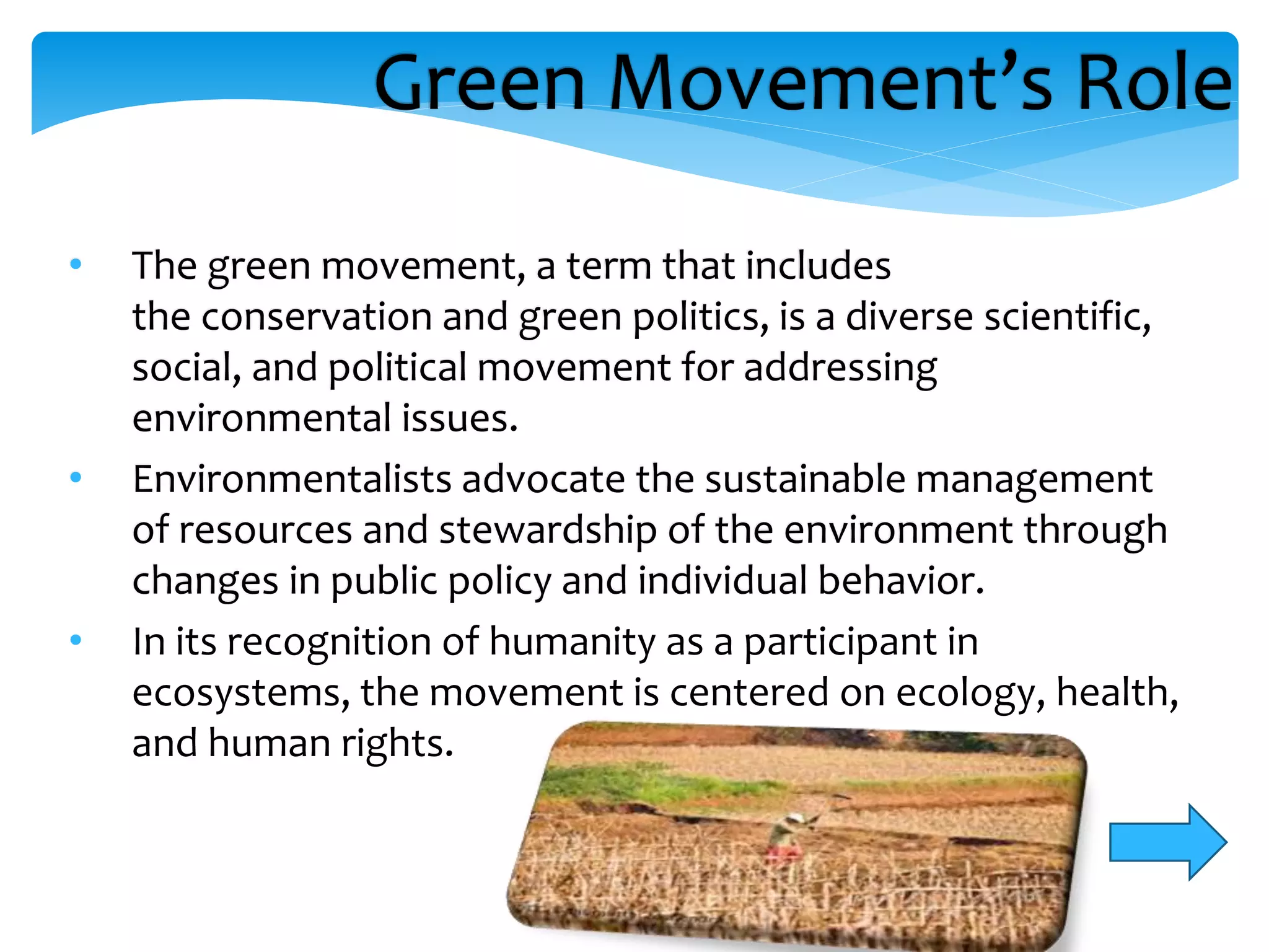 The Ailing Planet: the Green Movement’s Role(ppt) | PPTX