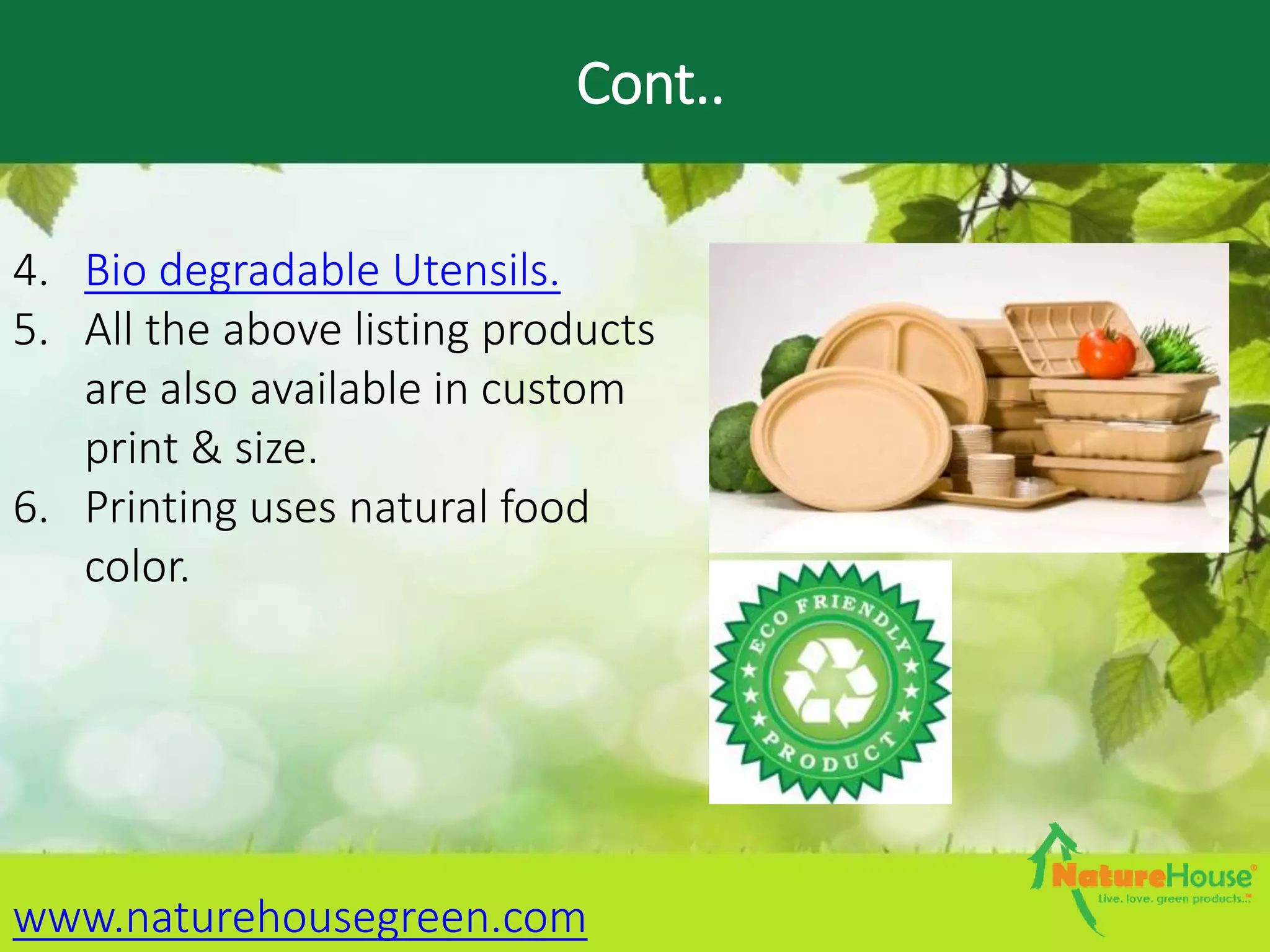 Importance of Biodegradable Utensils in 2018 | PPTX