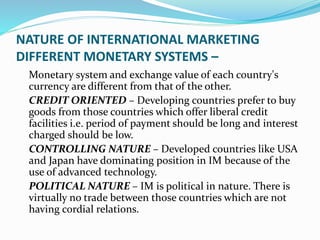 Nature, importance & scope of International Marketing | PPTX