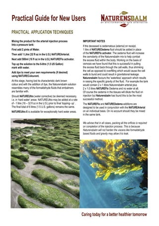 Naturensbalm 2014 Catalogue - Supplying quality user friendly embalming ...