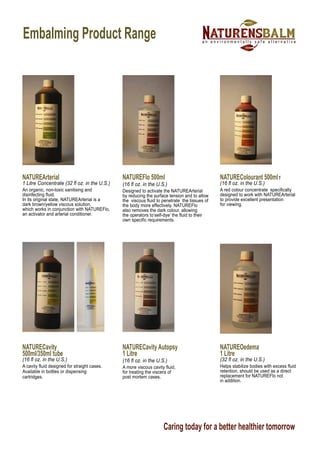 Naturensbalm 2014 Catalogue - Supplying quality user friendly embalming ...