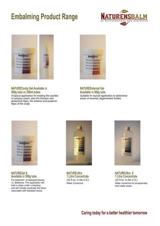Naturensbalm 2014 Catalogue - Supplying quality user friendly embalming ...