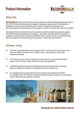 Information on Naturensbalm | A safer alternative to formaldehyde | PDF