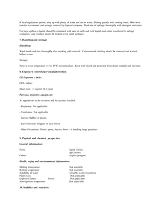 Naturensbalm MSDS | A safer alternative to Formaldehyde | PDF