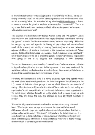 Nature V Nurture in Psychology. By Theresa Lowry-Lehnen. Lecturer of ...