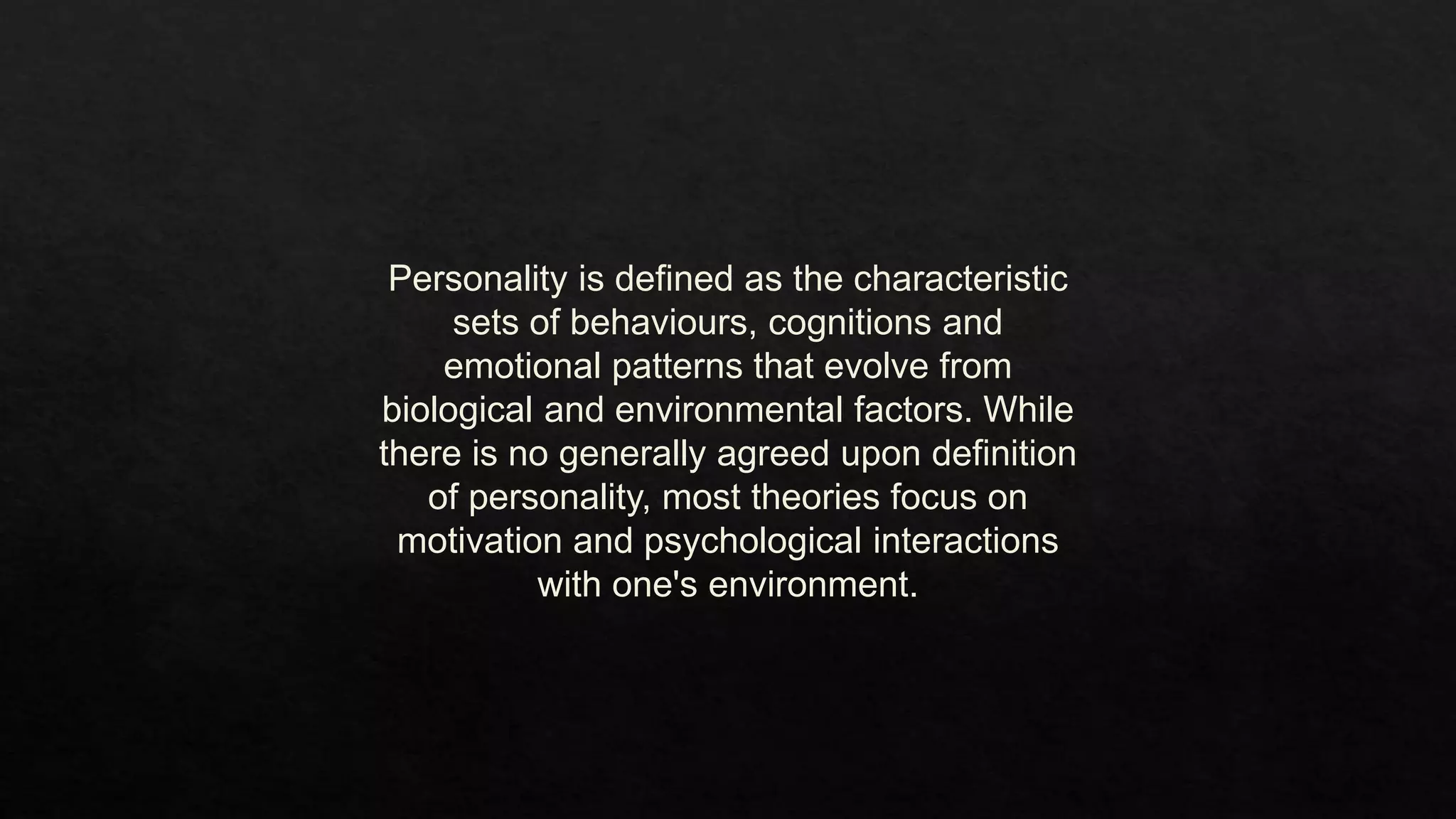 Nature & Nurture Part 1 personality | PPT