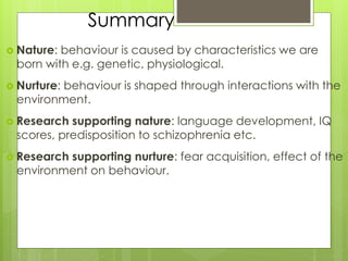 Nature nurture powerpoint | PPTX