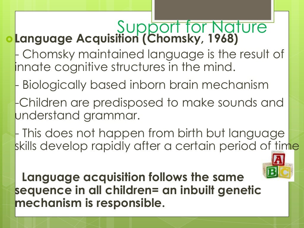 Nature nurture powerpoint