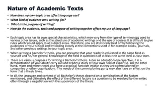 Nature of academic texts | PPTX