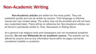 Nature of academic texts | PPTX