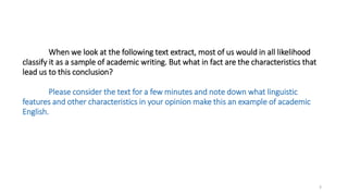 Nature of academic texts | PPTX
