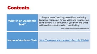 Nature of academic texts | PPT