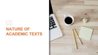 Nature of academic texts | PPTX