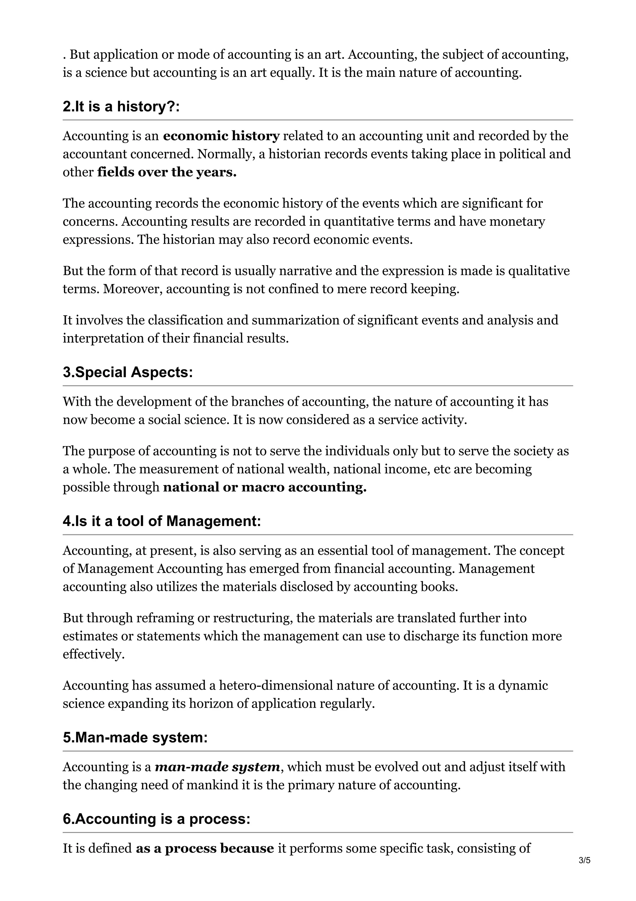 Nature of accounting | PDF
