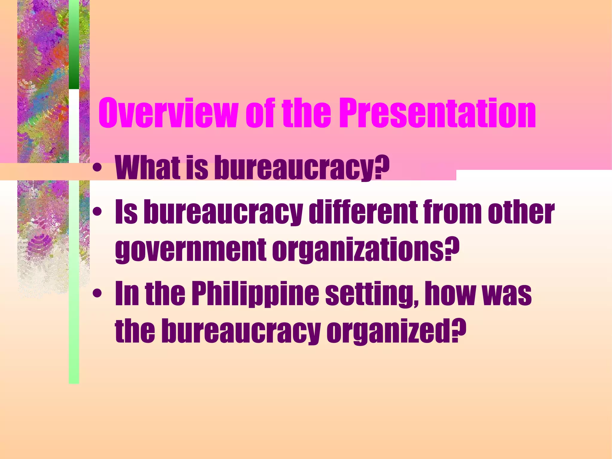 Nature of bureaucracy | PPT