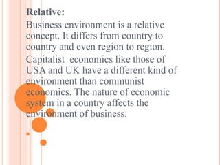 NATURE OF BUSINESS ENVIRONMENT | PPTX