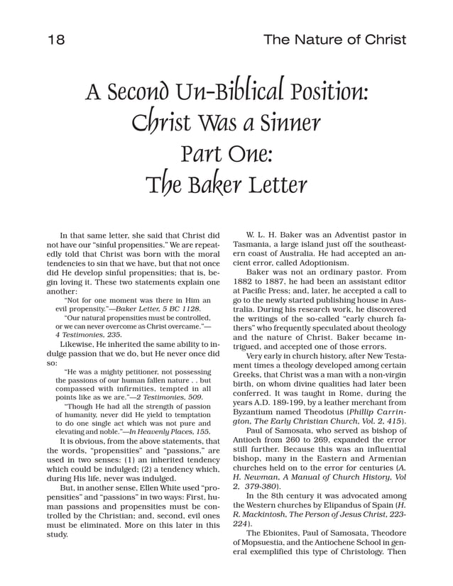 Nature of Christ - Vance Farrell | PDF