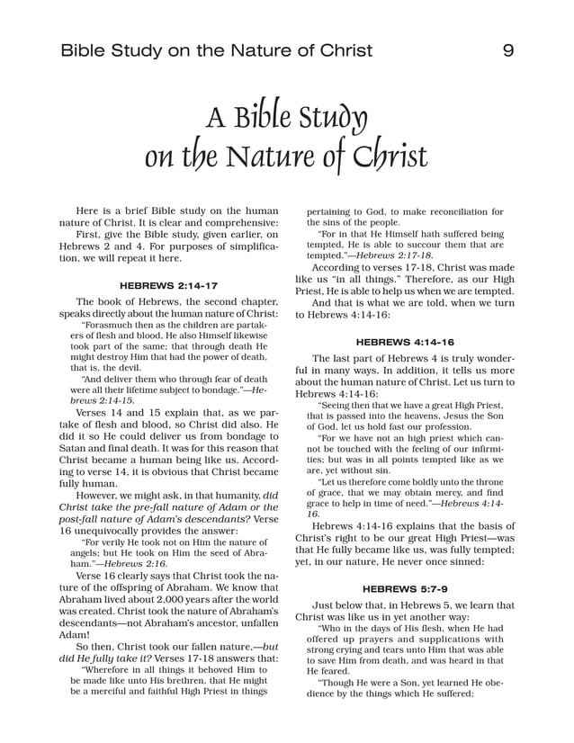 Nature of Christ - Vance Farrell | PDF