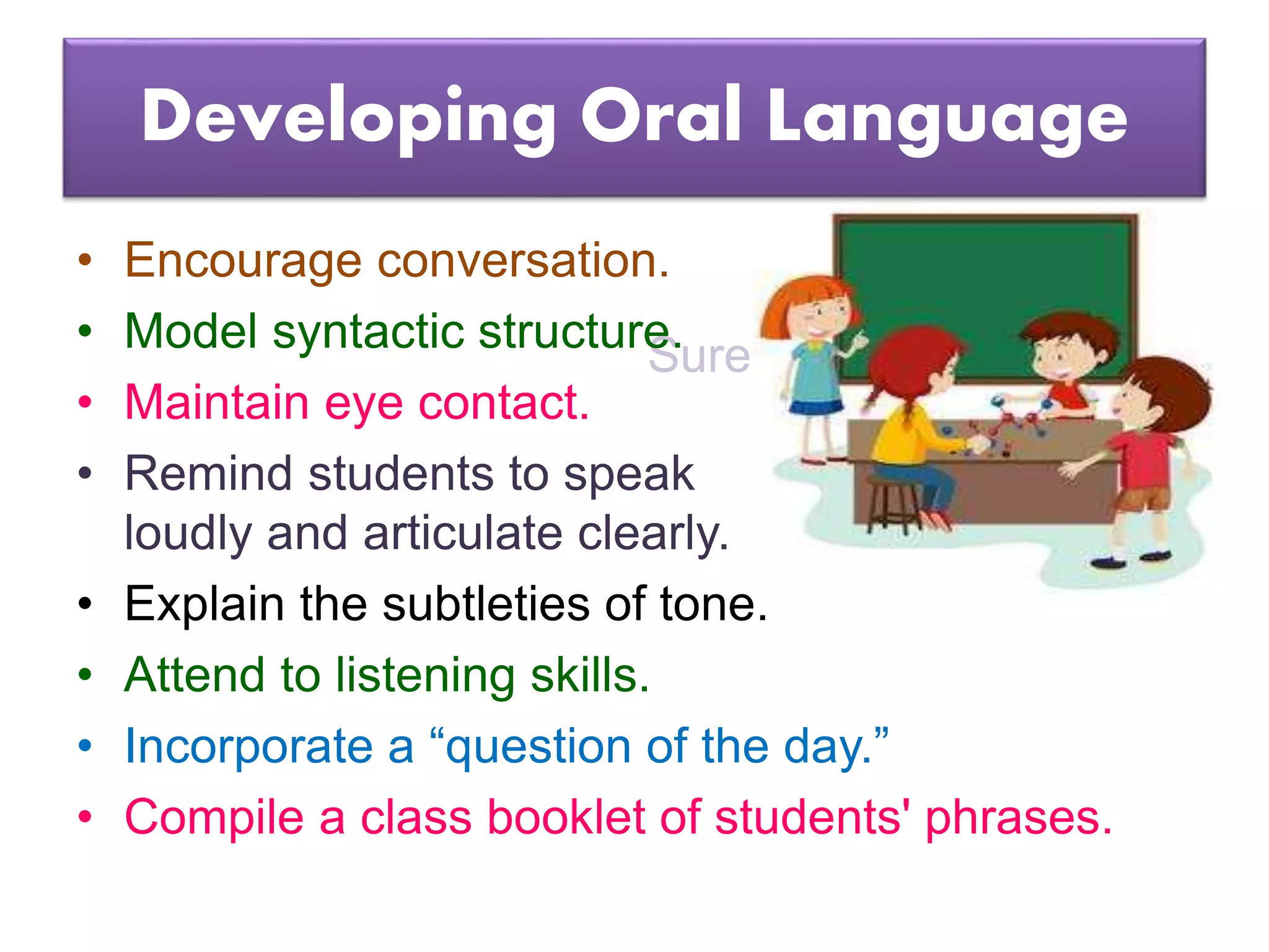 Nature of Classroom discourse: Oral language | PPTX