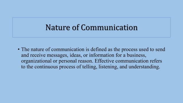 Nature of Communication.pptx | Email | Internet