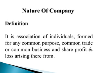 Nature of company | PPTX