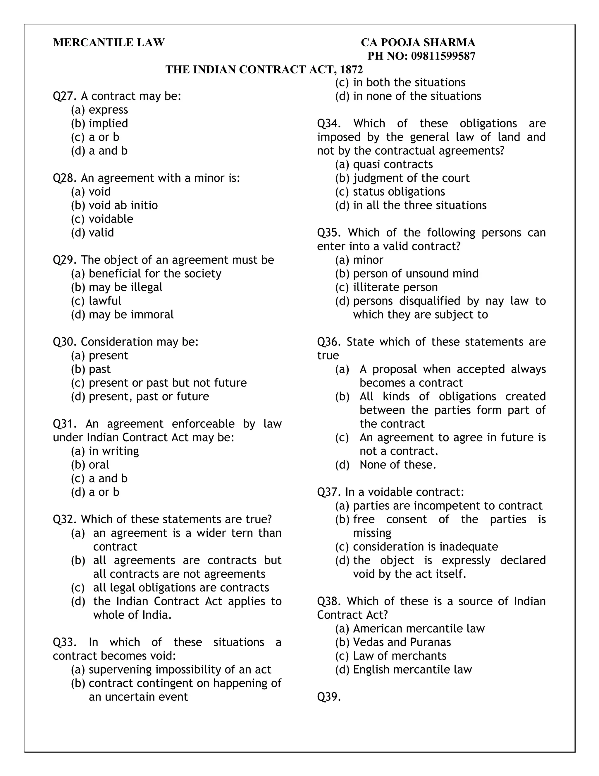 .Nature of contrac_ts | PDF