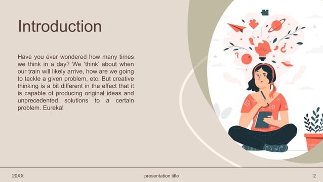 NATURE OF CREATIVE THINKING: a presentation that explains Creative ...