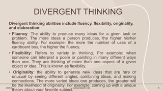 NATURE OF CREATIVE THINKING: a presentation that explains Creative ...