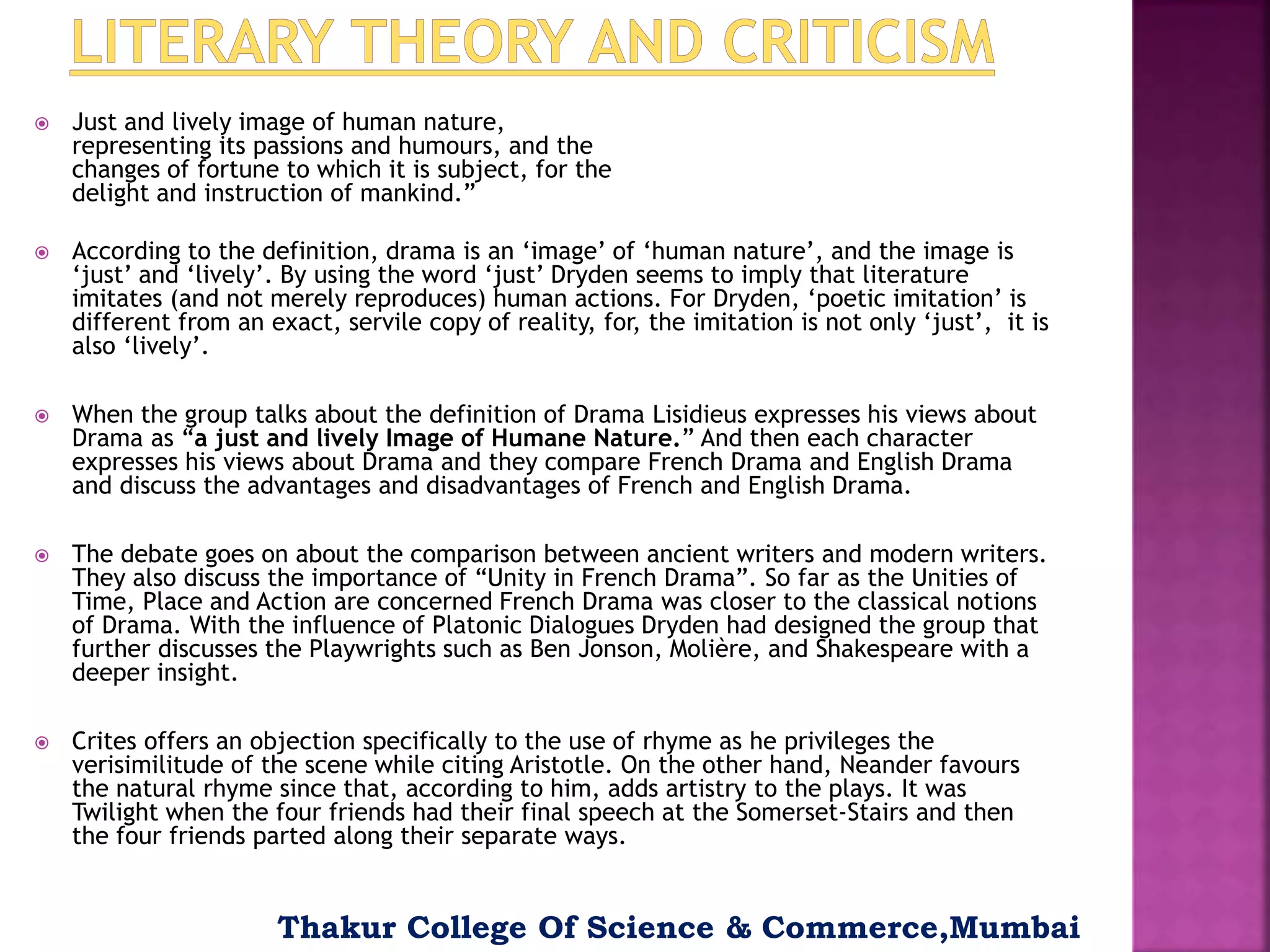 Nature of drama | PPTX