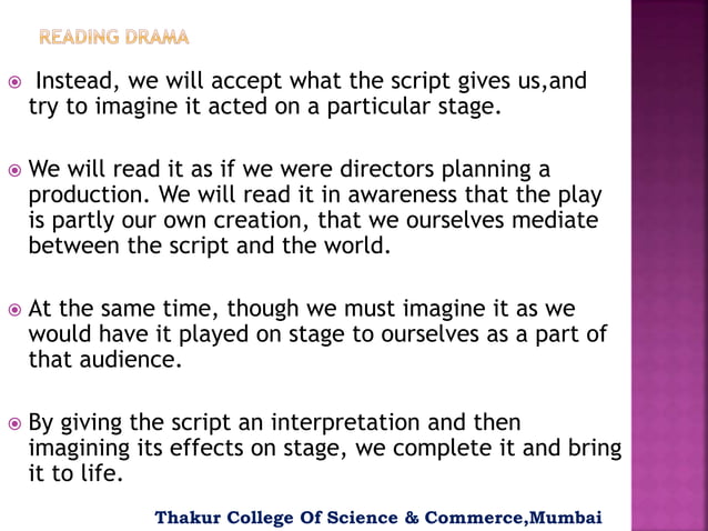 Nature of drama | PPTX | Drama | Genres