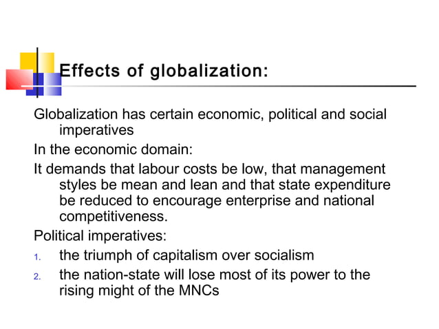 Nature of globalization | PPT