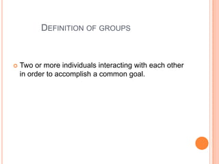 Nature of groups | PPT