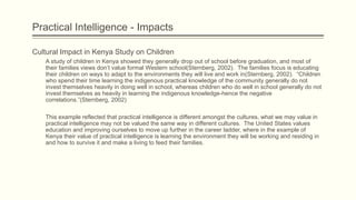 Nature of intelligence | PPTX | Adult Education | Education