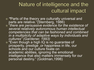 Nature of intelligence | PPT
