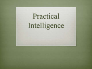 Nature of Intelligence | PPT