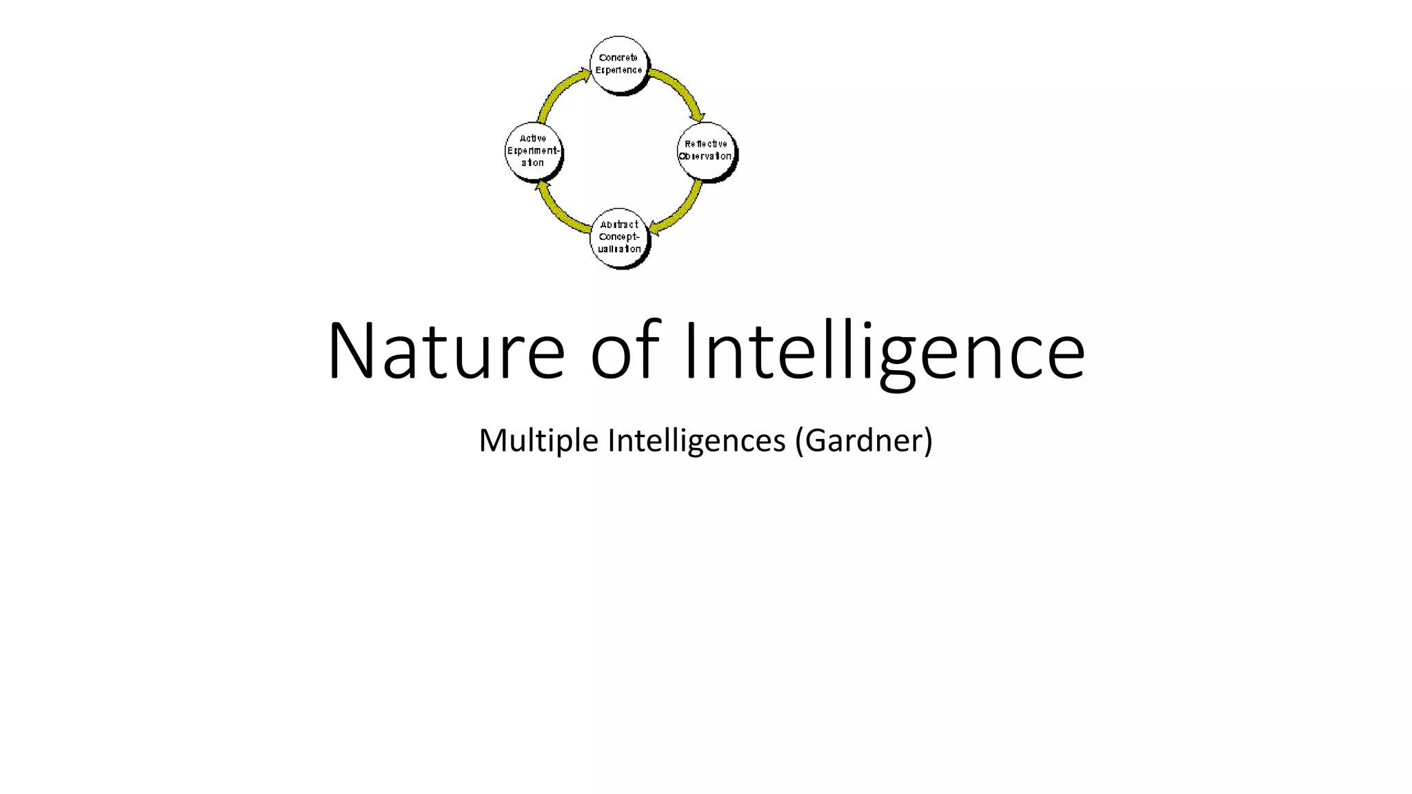 Nature of intelligence | PPTX