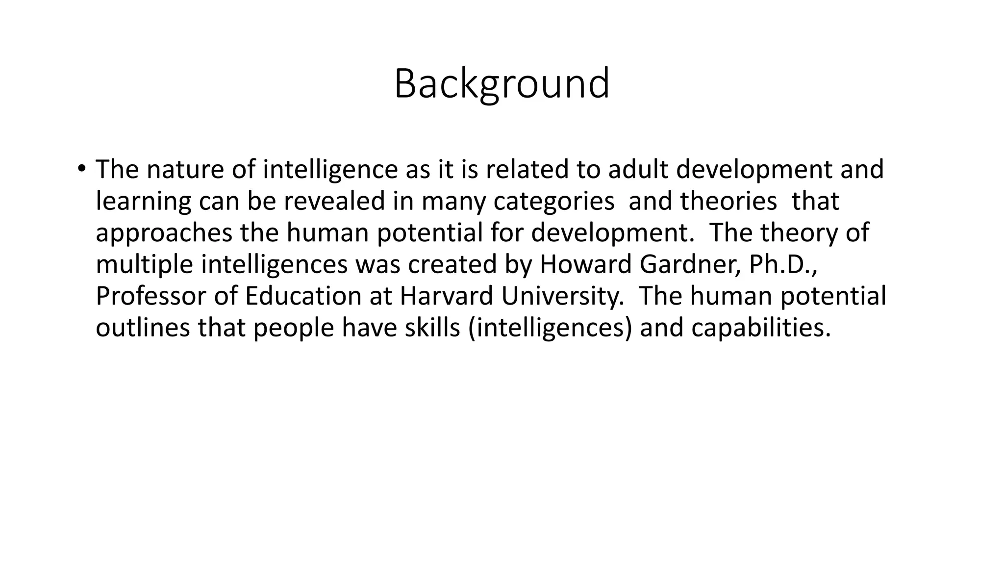 Nature of intelligence | PPTX